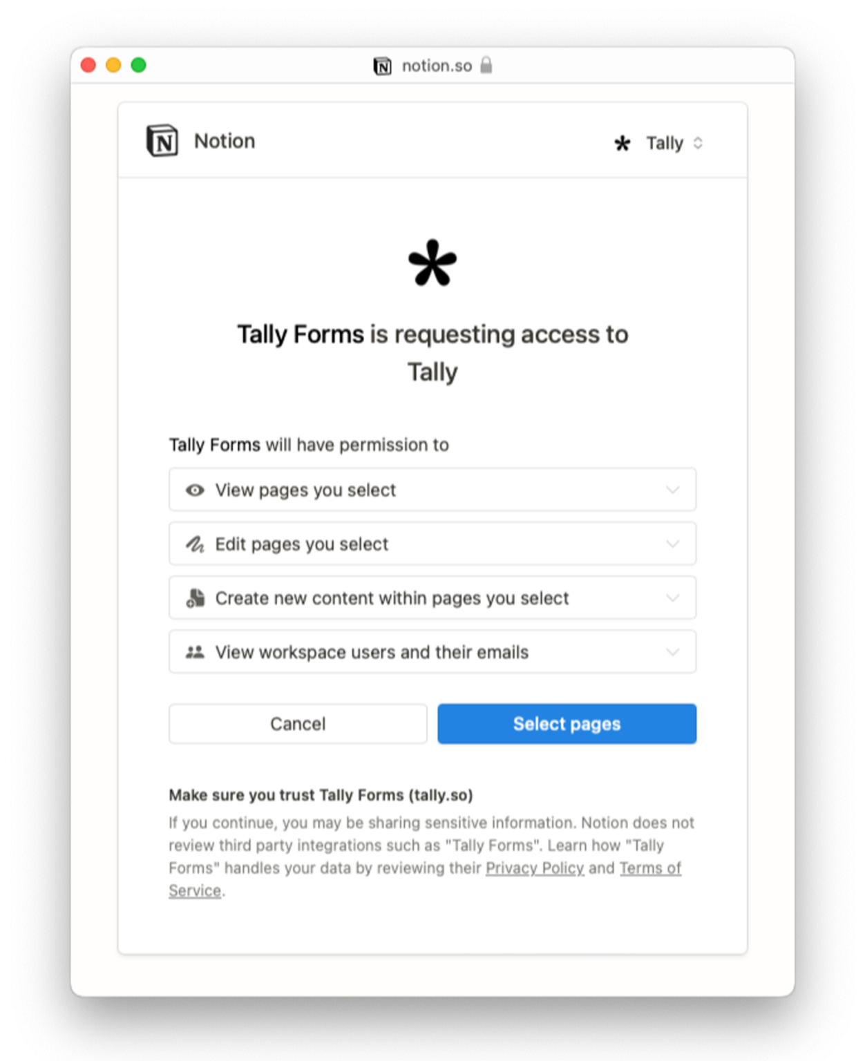 フォームビルダーTallyとNotionを連携させる方法