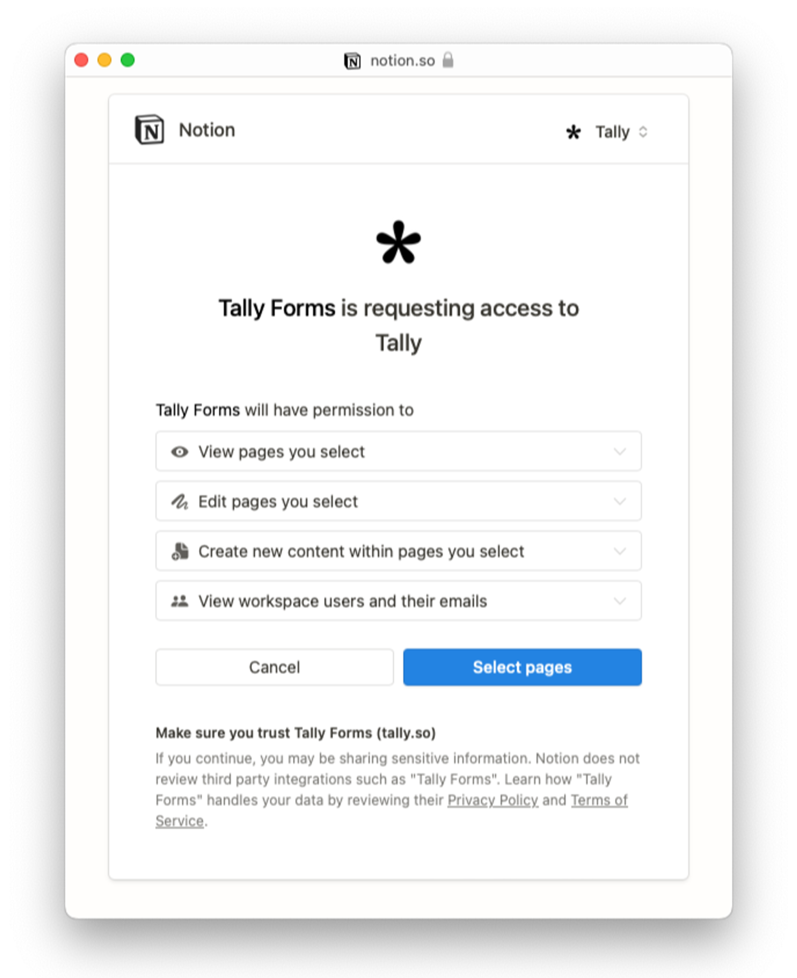 フォームビルダーTallyとNotionを連携させる方法